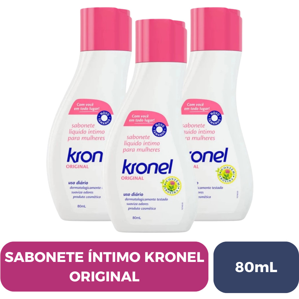 Sabonete Íntimo Feminino Kronel Original 80ml | Uso Diário pH ...