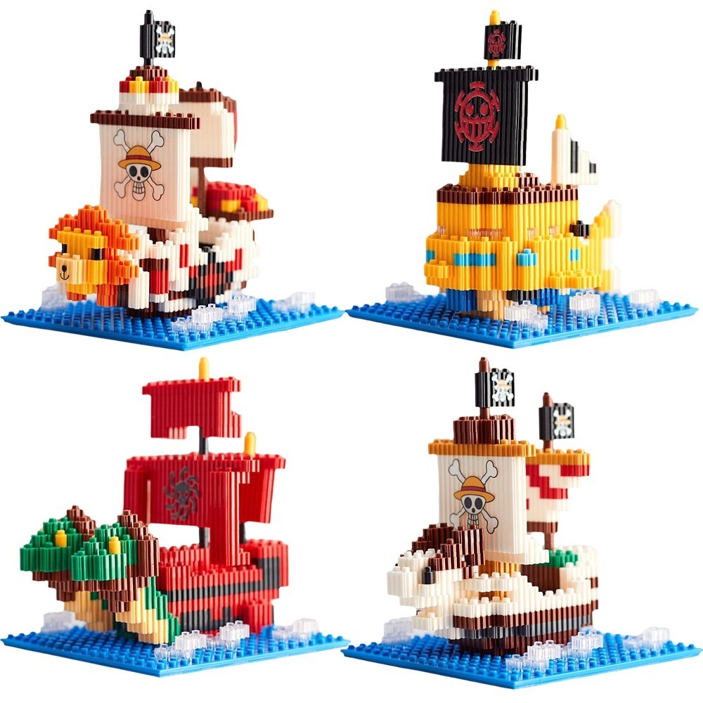 Compatibilidade Lego Partículas Blocos Brinquedos ONE PIECE , Wanli Sunshine , Lufei Pirate Ship ...