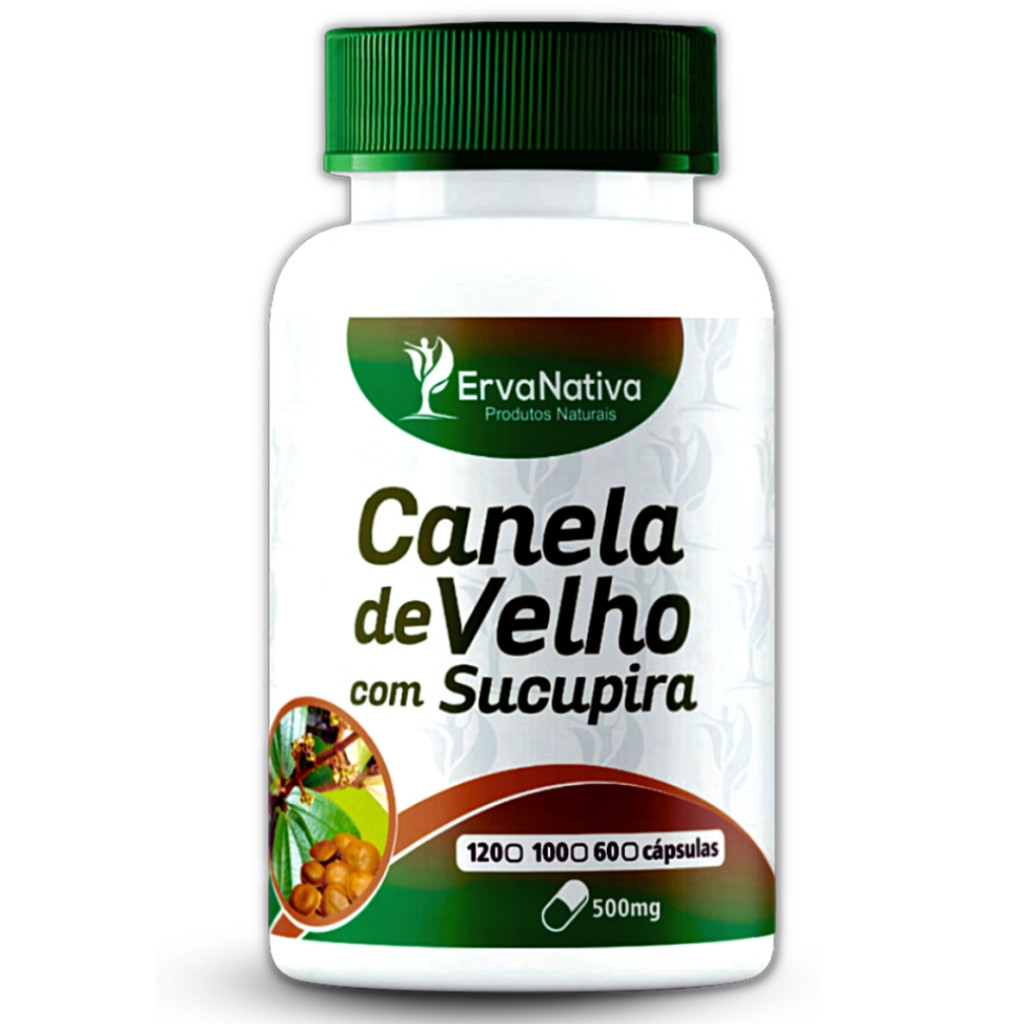 Canela de Velho com Sucupira 500mg 100 Cápsulas | Shopee Brasil