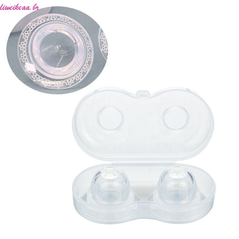 liweikeaa 2 Peças Corretor Mamilo Silicone Indolor Extrator Sucção ...