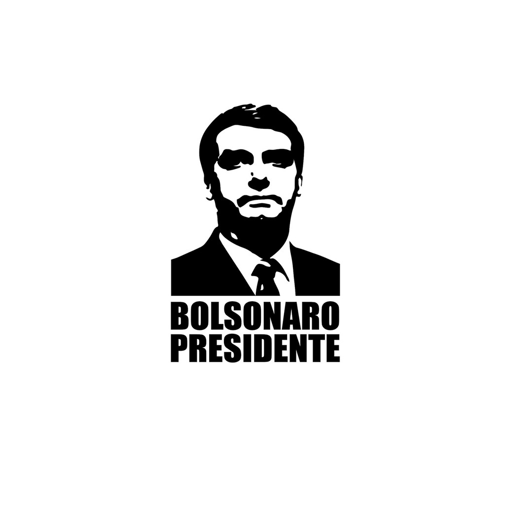 Adesivo Bolsonaro Presidente 10 cm x 6,5 cm - Preto | Shopee Brasil