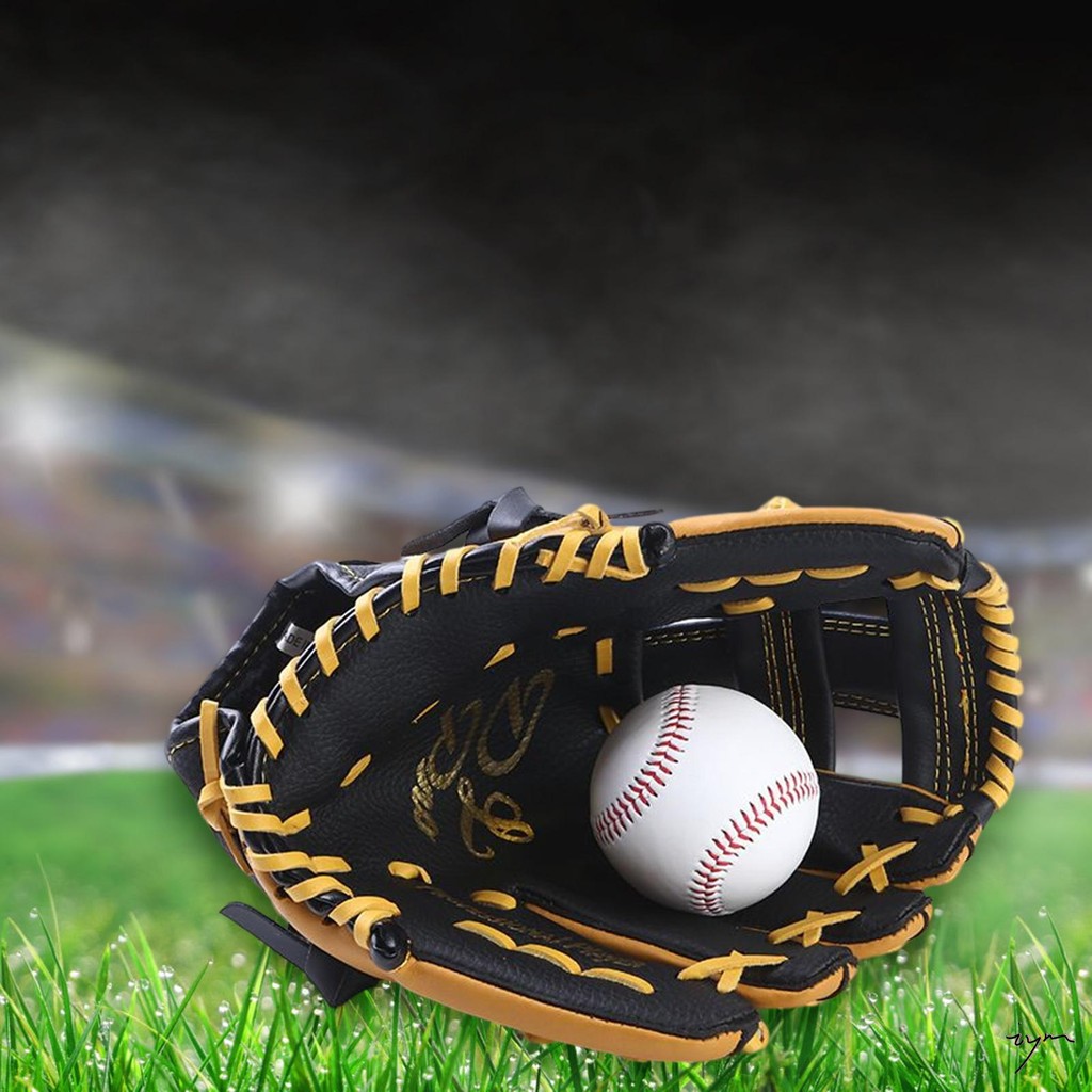 Luvas De Beisebol De Couro De Duas Camadas Costura Juventude Softball ...