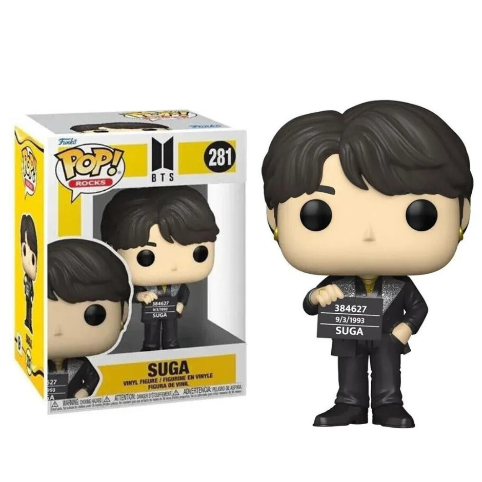 Boneco Tipo Funko Pop Rocks BTS - SUGA #281 | Shopee Brasil