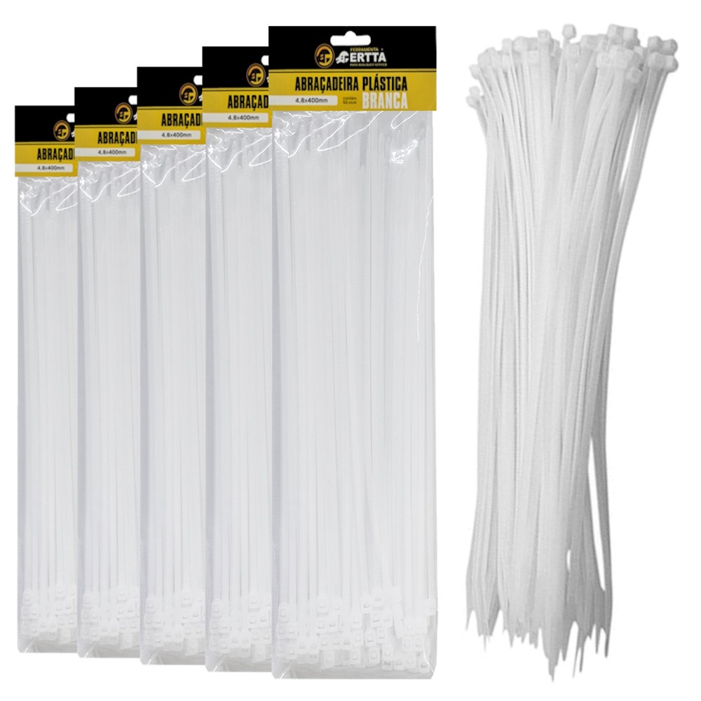 5 Pacotes 50 Abraçadeiras Lacre Nylon Enforca Gato Cinta Plástica 4 ...