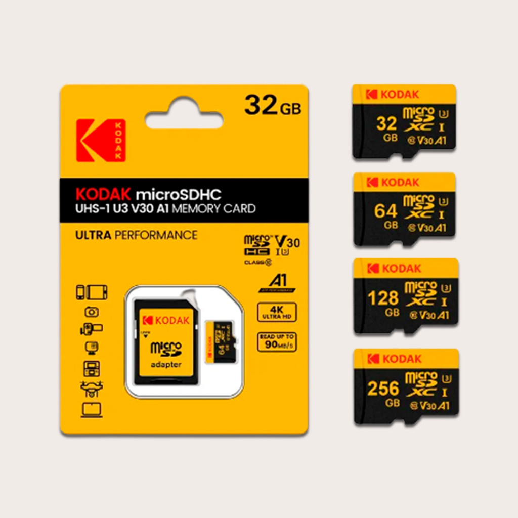 Cartão de memória Kodak-micro sd class 10, alta velocidade, 32/64/128e 256GB | Shopee Brasil