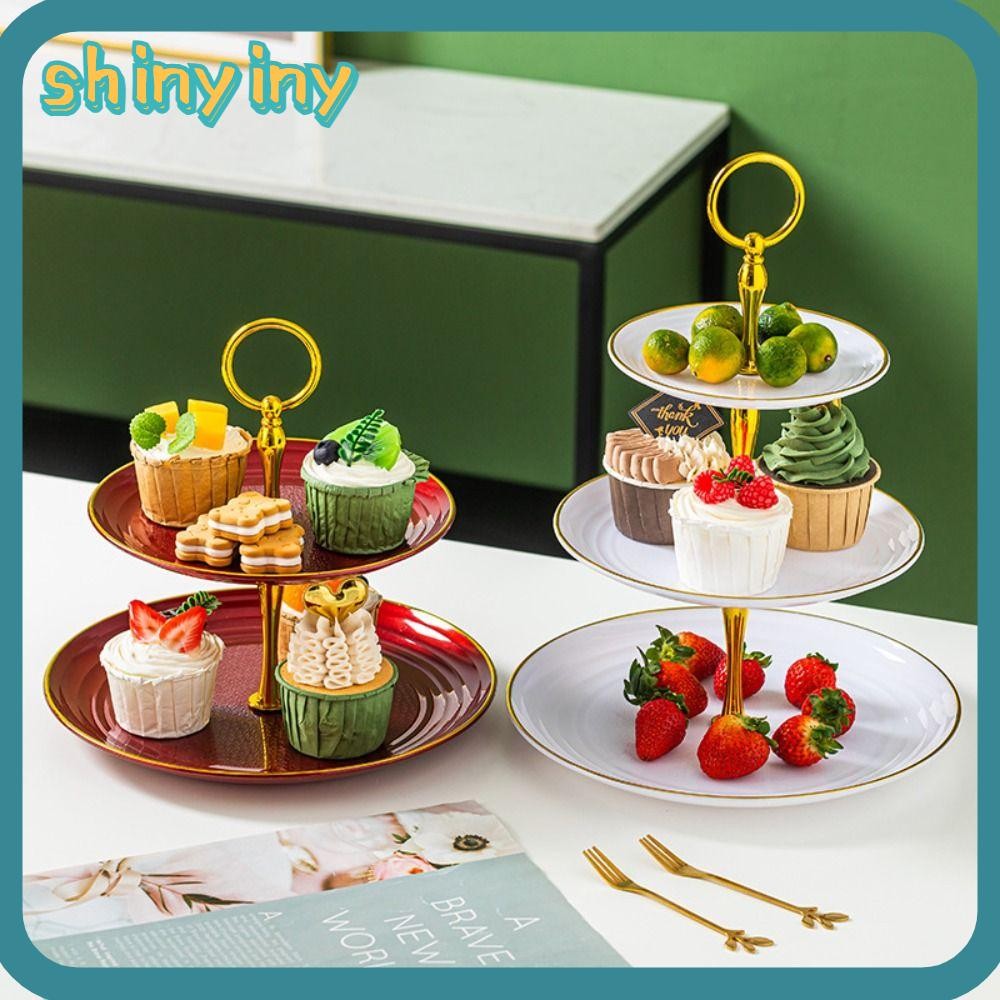 Bandeja De Frutas Brilhante Para Bolo , Prato De Sobremesa De Plástico ...