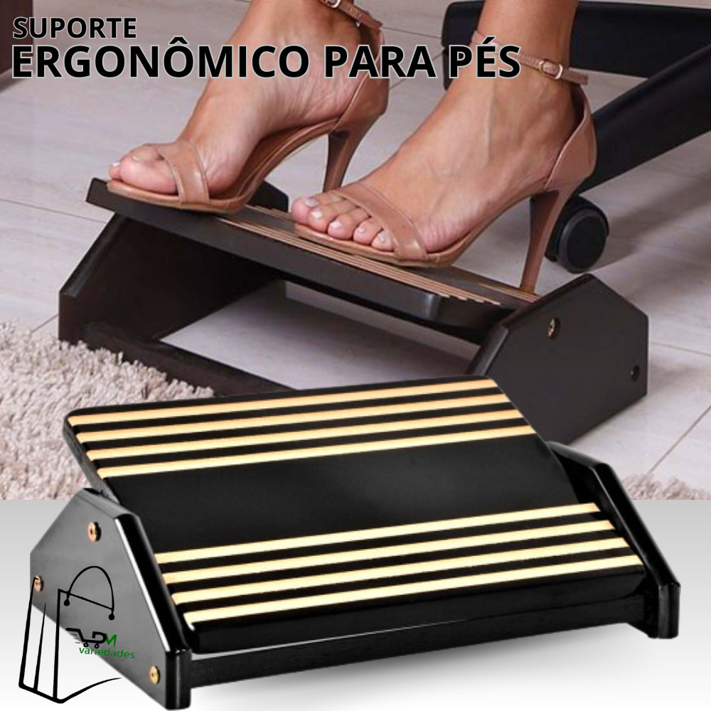 Suporte Apoio Ergon mico Para P s De Madeira Conforto Trabalho Postura
