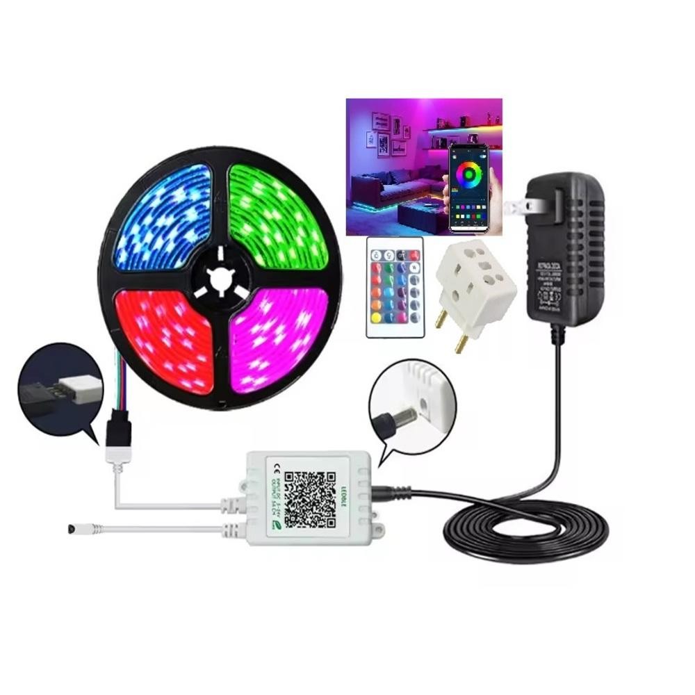 Fita Led Colorida Wi-fi Alexa Google Smart App Rgb 5m | Shopee Brasil
