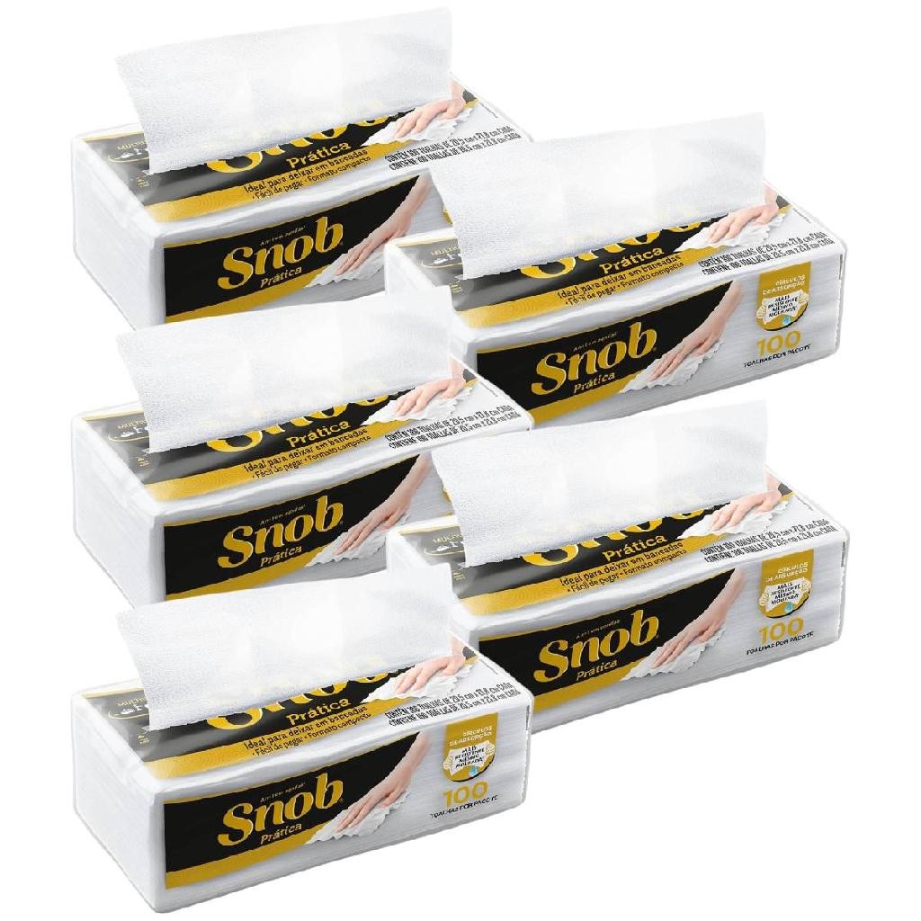 Papel Toalha Snob Interfolhado Pano Multiuso Com 500 Folhas | Shopee Brasil