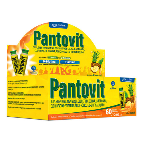 Pantovit 60 Flaconetes X 10ml Abacaxi - Arte Nativa | Shopee Brasil