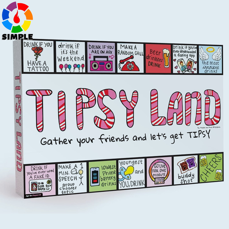 Tipsy Land Adult Party Board Game, 75+ Unique Spaces, for Dares, Confessions & Competitions ...