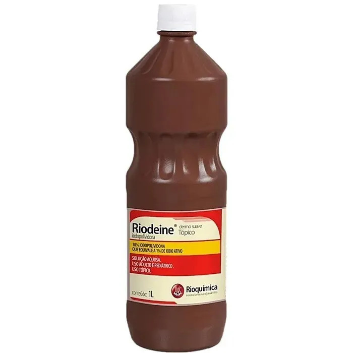 RIODEINE IODOPOLIVIDONA DERMO SUAVE (AQUOSA) TÓPICA 10% 1 LITRO ...