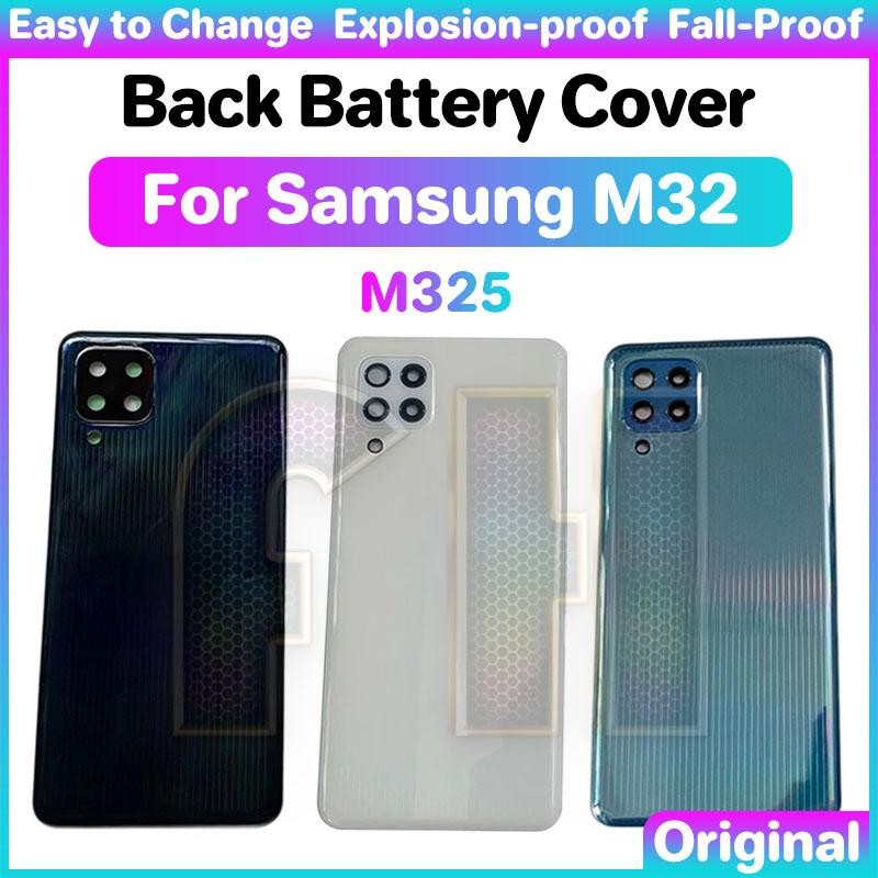 Tampa Traseira Da Bateria , Caixa De Vidro Para SAMSUNG m32 m325 , Porta Capa , Lente Câmera ...