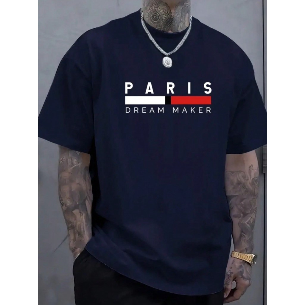 Camiseta Masculina Paris Dream Maker Premium 100% Algodão | Shopee Brasil