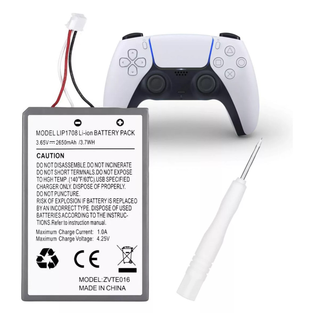 Bat. Para Controle Ps5 Dualsense 2650Mah 5,5mm | Shopee Brasil