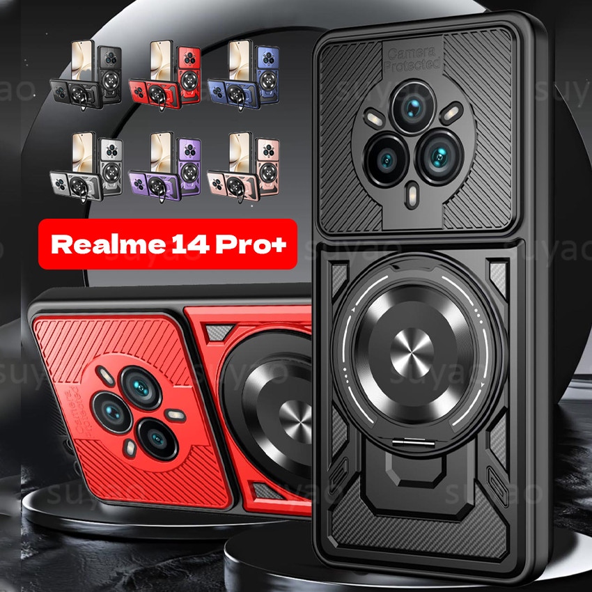 Para Realme 14 Pro Plus ProPlus 14X 14T 2025 Capa 360 Suporte De Anel ...