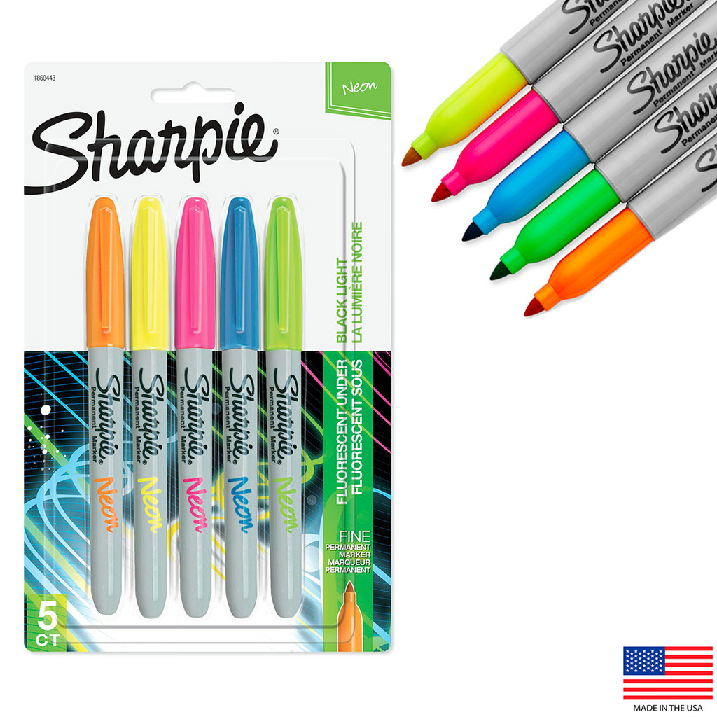 Caneta Sharpie NEON - Marcador permanente Serie NEON - Brilha na luz ...