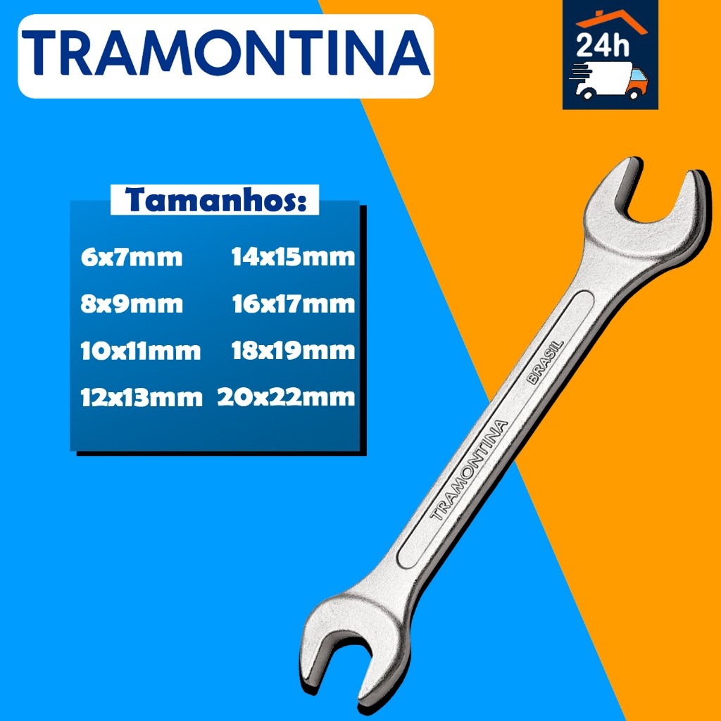 Chave de Boca Fixa (6x7mm a 20x22m) - Tramontina | Shopee Brasil