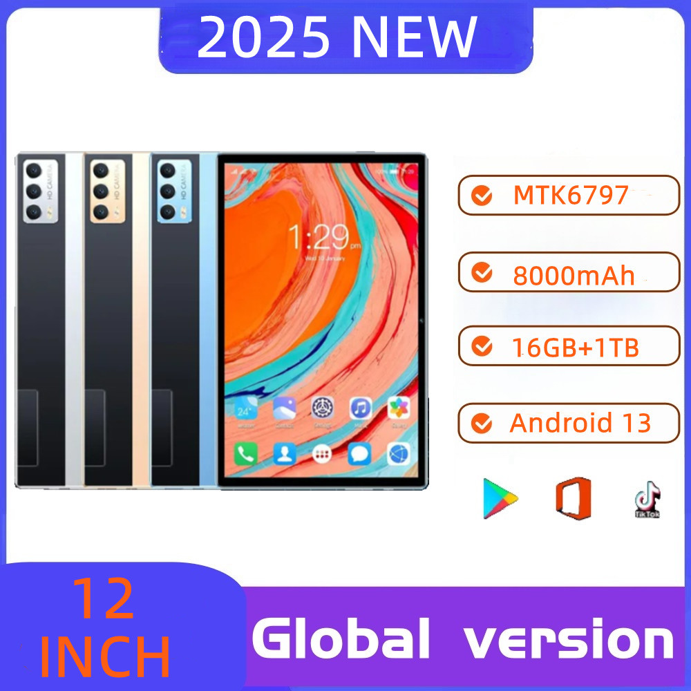 Venda Quente 2025 Versão Global Tablet 5G Duplo SIM WiFi GPS 12 ...