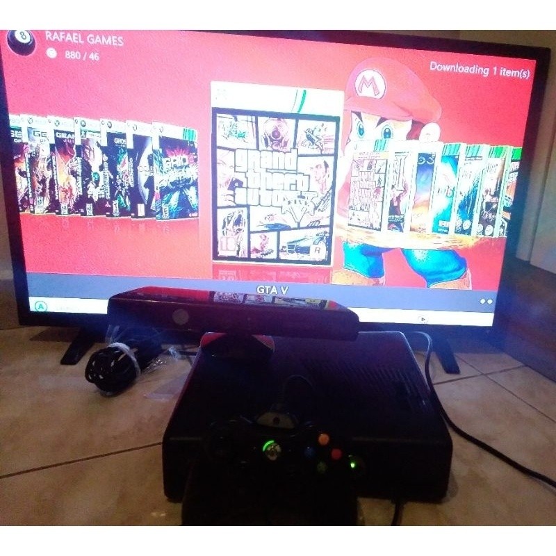 Xbox 360 RGH 3.0 Desbloqueado HD1000GB 1 Controle Sem Fio Original 1 ...