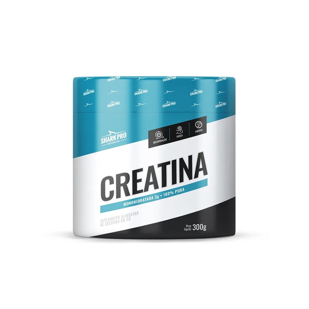 Creatina Monohidratada Pote 300g - Shark Pro | Shopee Brasil