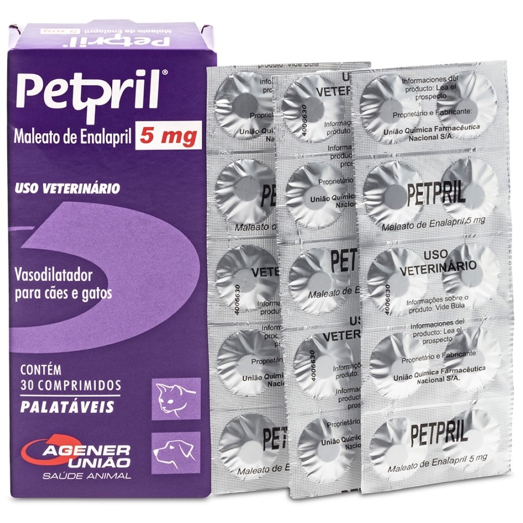 Petpril 5 Mg Cães E Gatos 30 Comprimidos - Agener União | Shopee Brasil