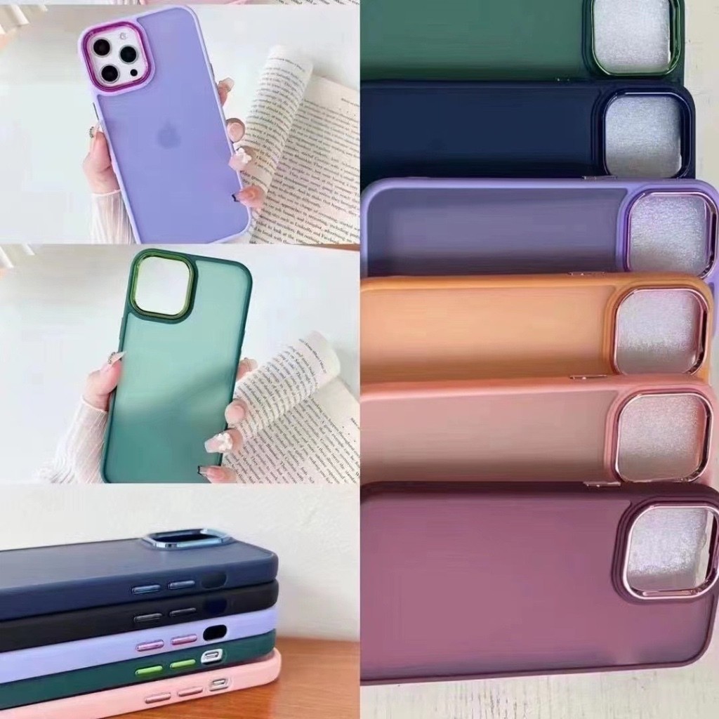 Capa de telefone Apple galvanizada fosca (cai du) com toque de pele translúcida para 11 12pro 13 ...