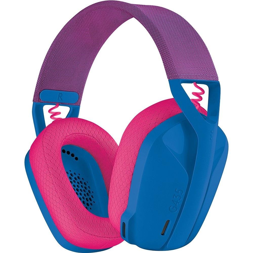 Headset Gamer Logitech G435 Sem Fio Bluetooth USB Azul - 981 | Shopee ...