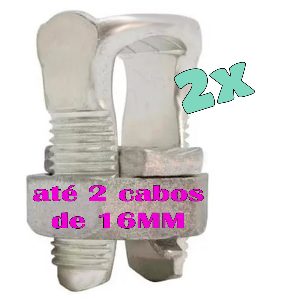 Kit 2 Conector Parafuso Split Bolt para Emenda Estanhado de Cabos Fios até 16mm | Shopee Brasil
