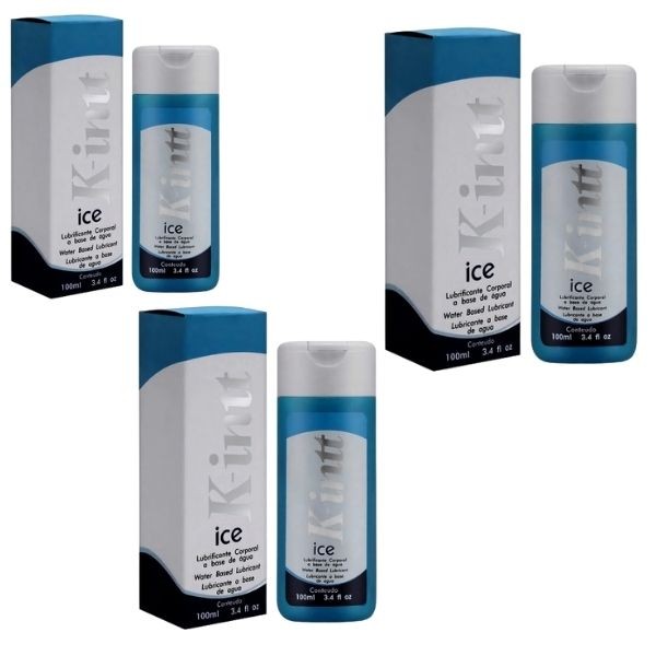 KIT 3 Gel Lubrificante Corporal K-intt Ice 100ml | Shopee Brasil
