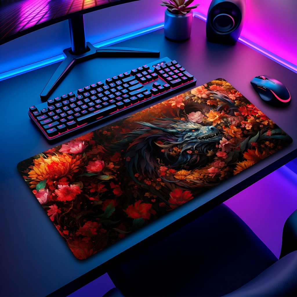 Mouse Pad Dragao Japones Gamer Antiderrapante Grande Diversas Estampas ...