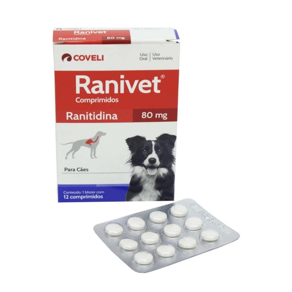 Ranivet 80mg com 12 comprimidos Coveli | Shopee Brasil