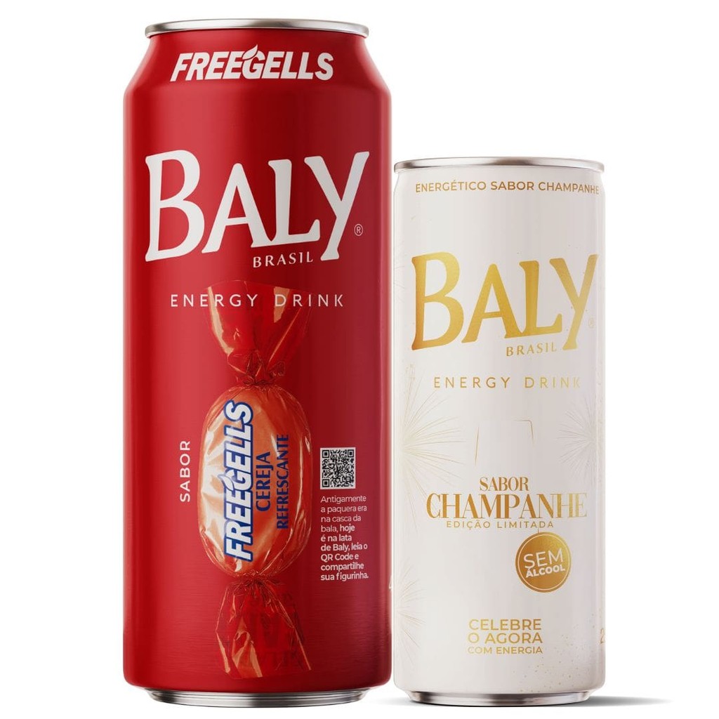 Kit Energético Baly Energy Drink Freegell's Cereja Refrescante 473ml ...
