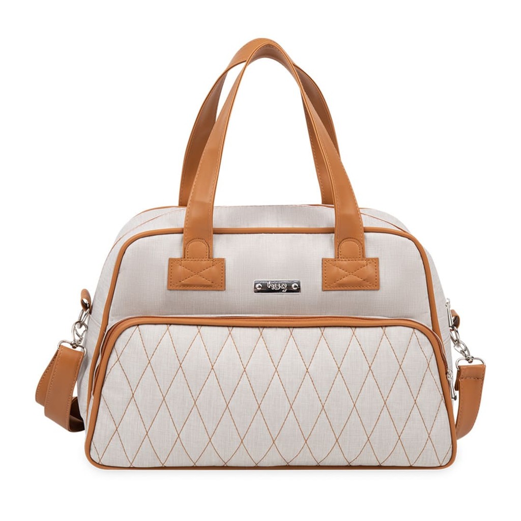 Bolsa Maternidade Média Linho Caramelo Hug | Shopee Brasil