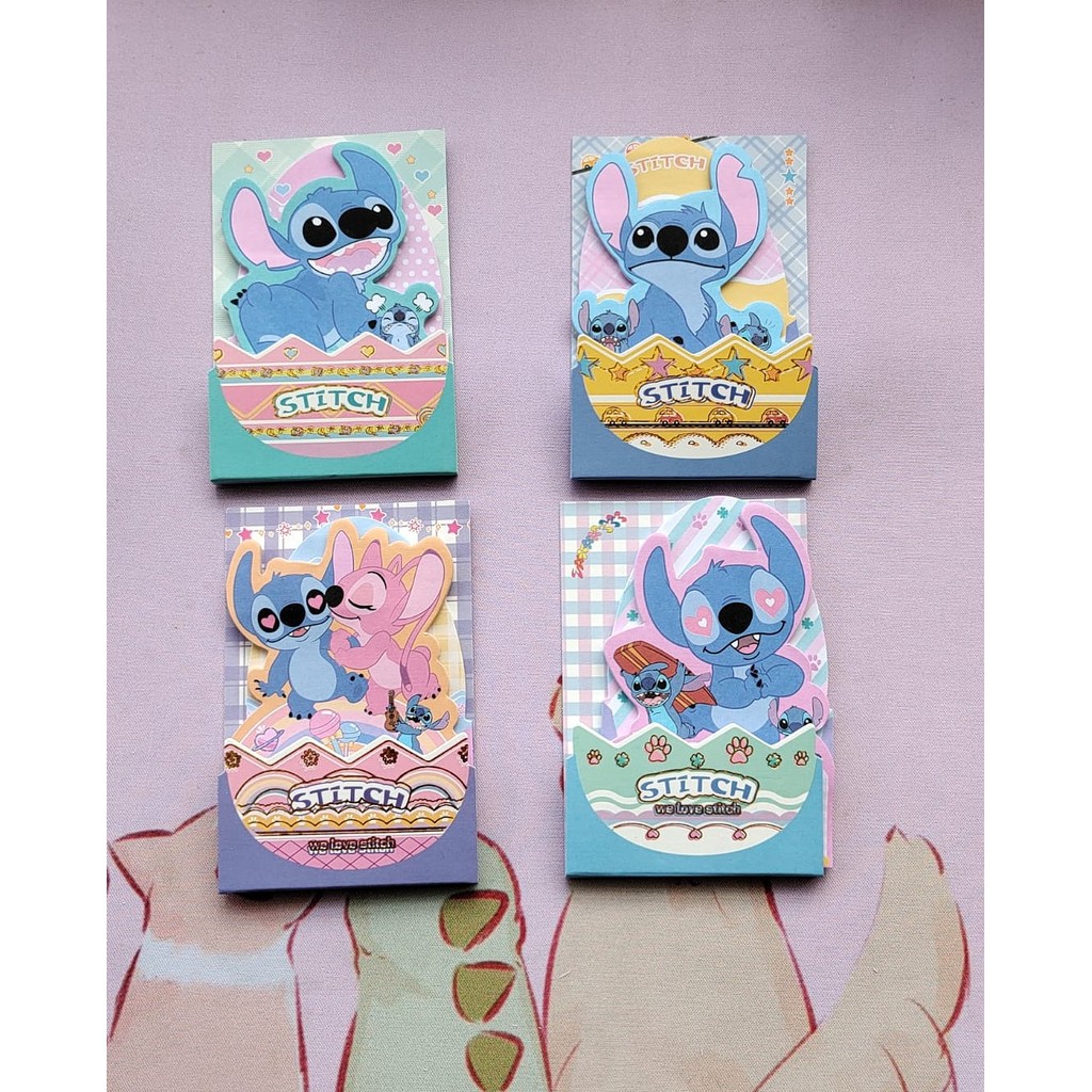 Notas adesivas do Stitch, papelaria fofa, marcadores adesivos | Shopee ...