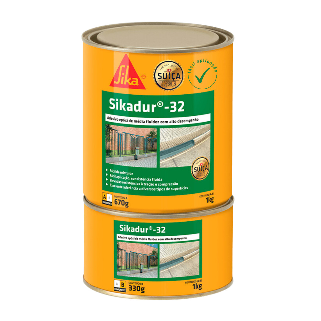 Adesivo Epóxi Sikadur 32 Sika - Compound Sika 1kg | Shopee Brasil