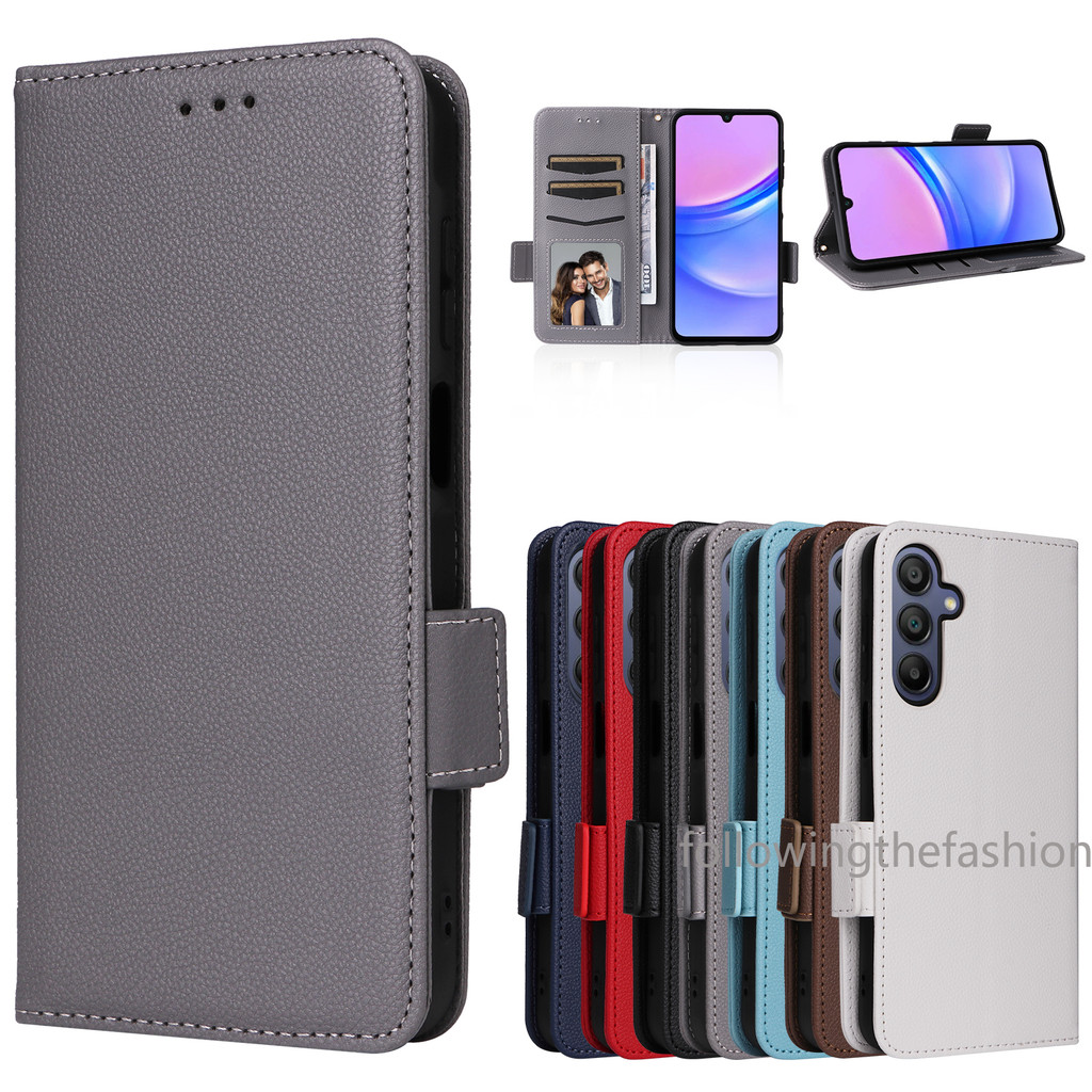 Capa Flip De Couro Para Samsung Galaxy A26 A56 A36 4G 5G 2024 De Telefone Slot Cartão Carteira ...