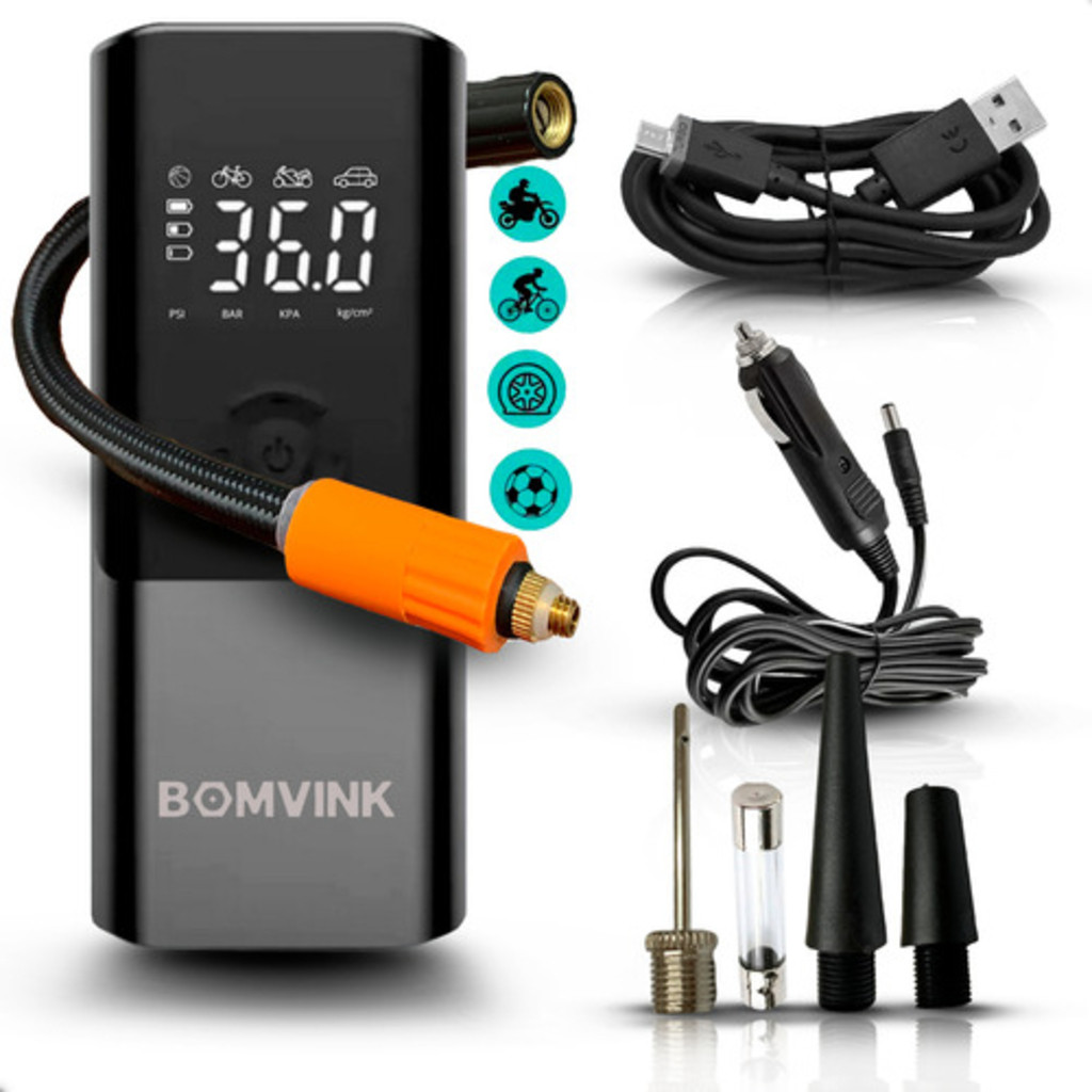 Mini Compressor De Ar Bomder Potente Portátil 150 Psi Cor Preto 110V ...