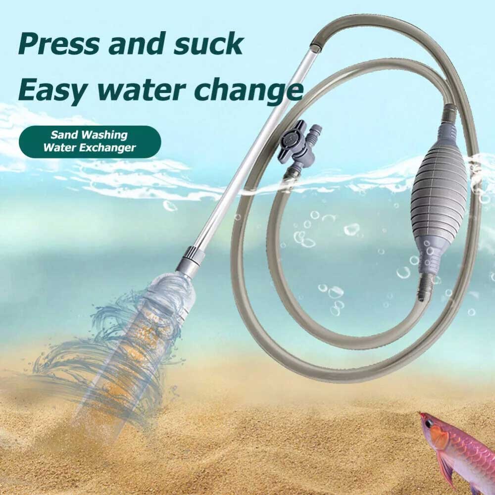 Aquarium Fish Tank Syphon Vacuum Cleaner Siphon Pump Water Changer ...
