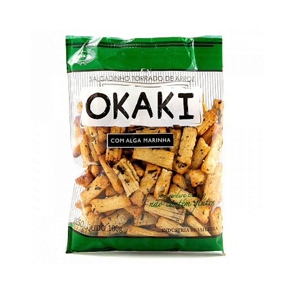 Okaki Salgadinho de Arroz Torrado com Alga Marinha Aperitivo - 100 ...