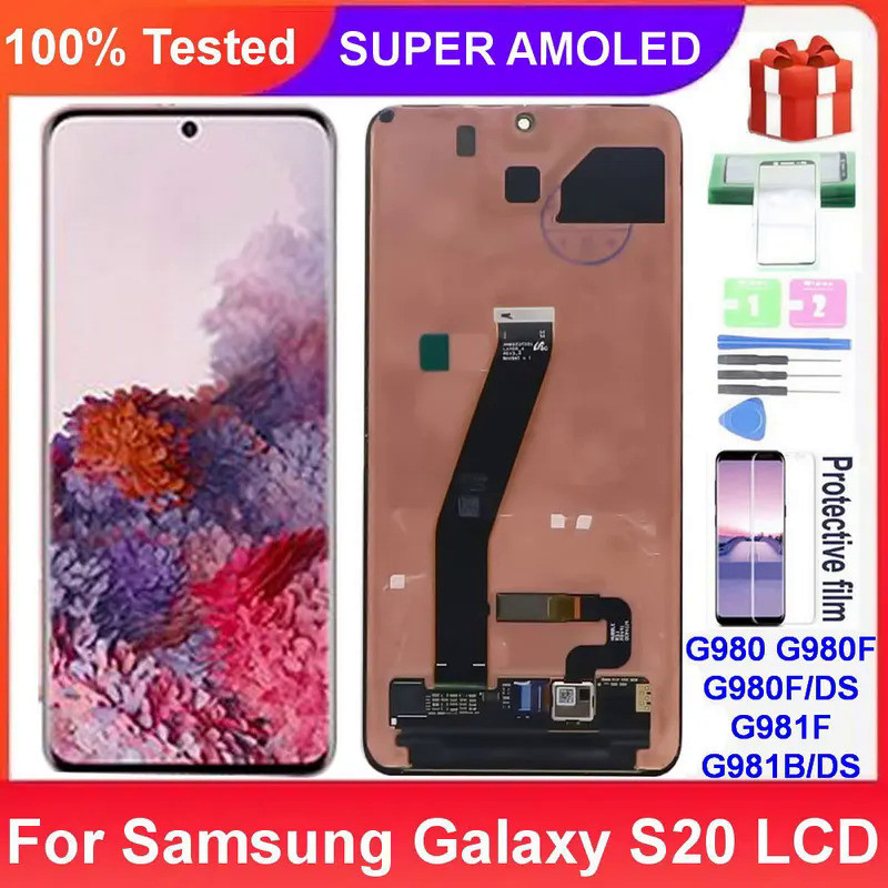 Super AMOLED Para Samsung Galaxy S20 G980 G980F G981F Display LCD Digitador Da Tela De Toque Com ...