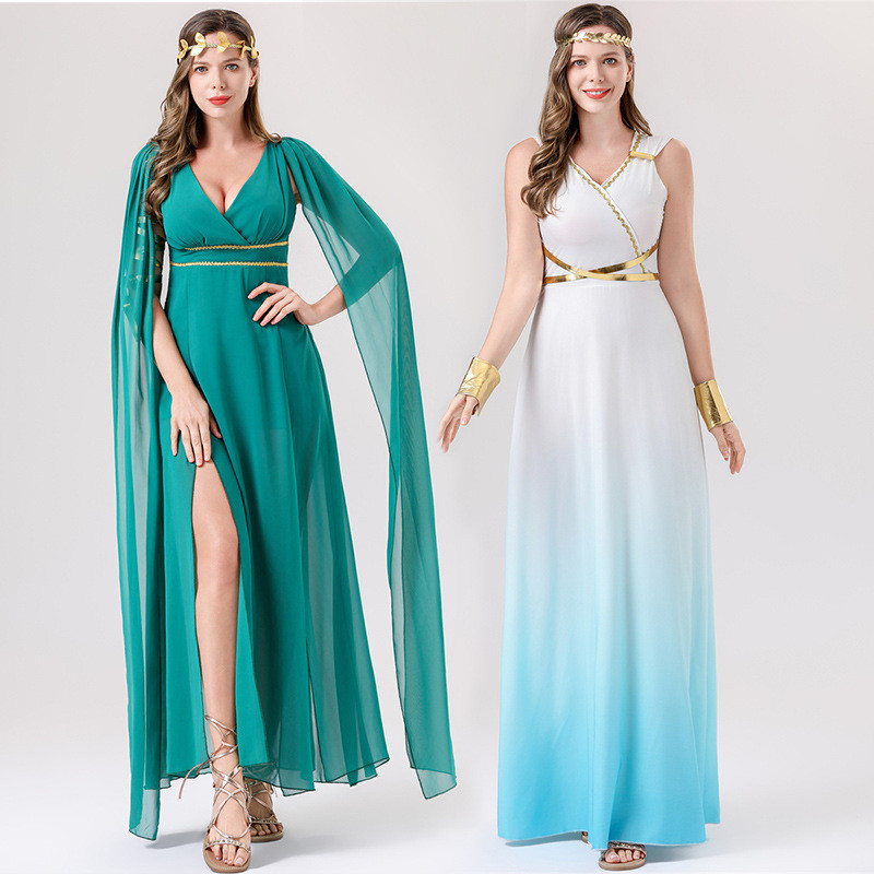Halloween Feminino Sexy Antigo Deusa Grega Cosplay Trajes Medieval Egito Cleópatra Fantasia ...