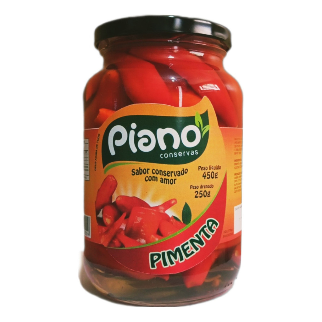 Pimenta Dedo De Moça Piano Em Conserva Kit Com 06 Unidades | Shopee Brasil
