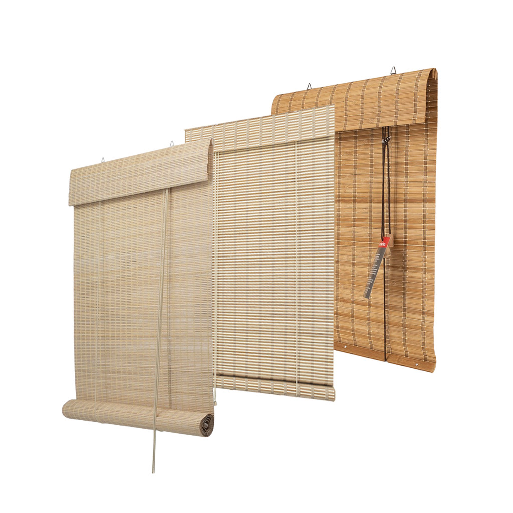 Persiana Horizontal Bauhaus Bambu Cortina Rolo Janela Casa Quarto Sala ...