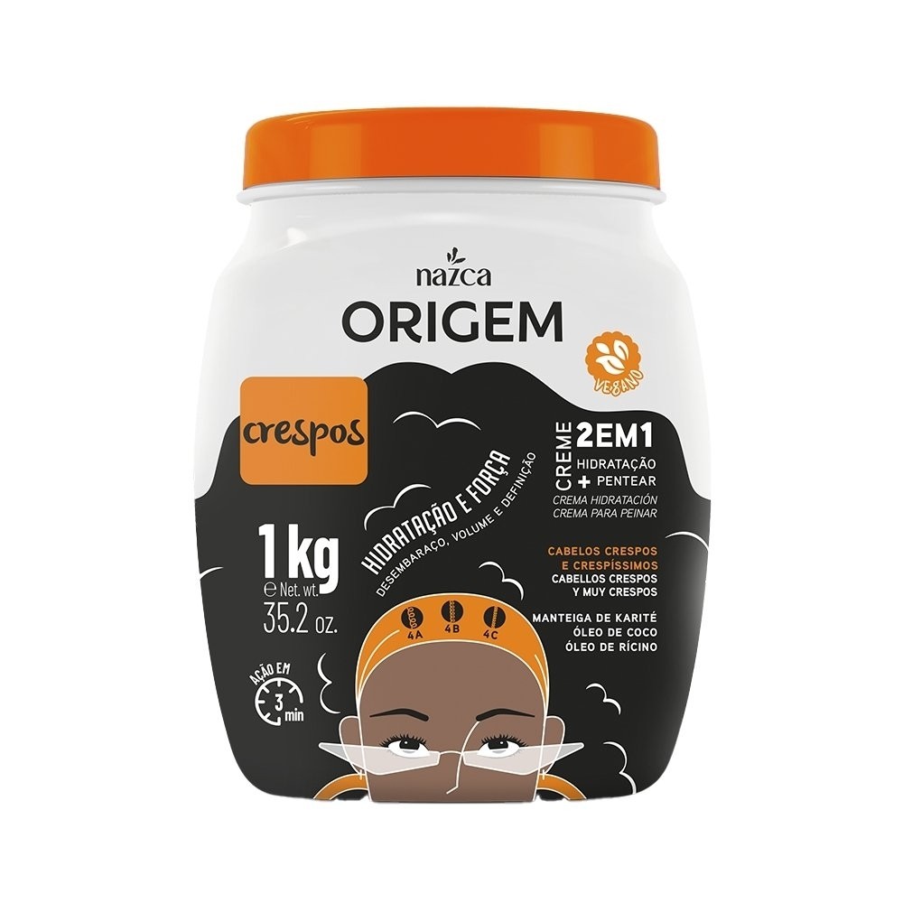 Creme de Tratamento Origem 2 em 1 Cabelos Crespos Potão 1Kg | Shopee Brasil