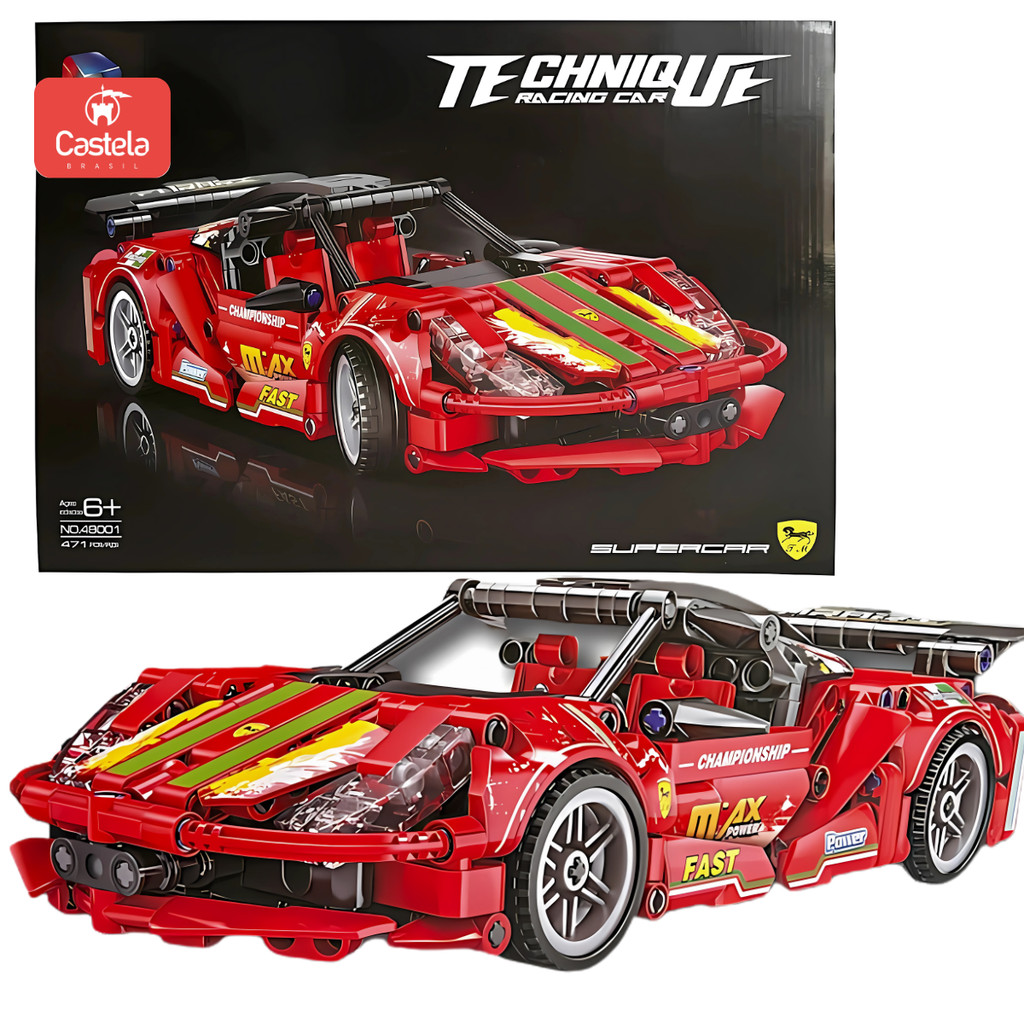 Carro Esportivo Blocos de Montar Racing Car 471 Pçs Castela | Shopee Brasil