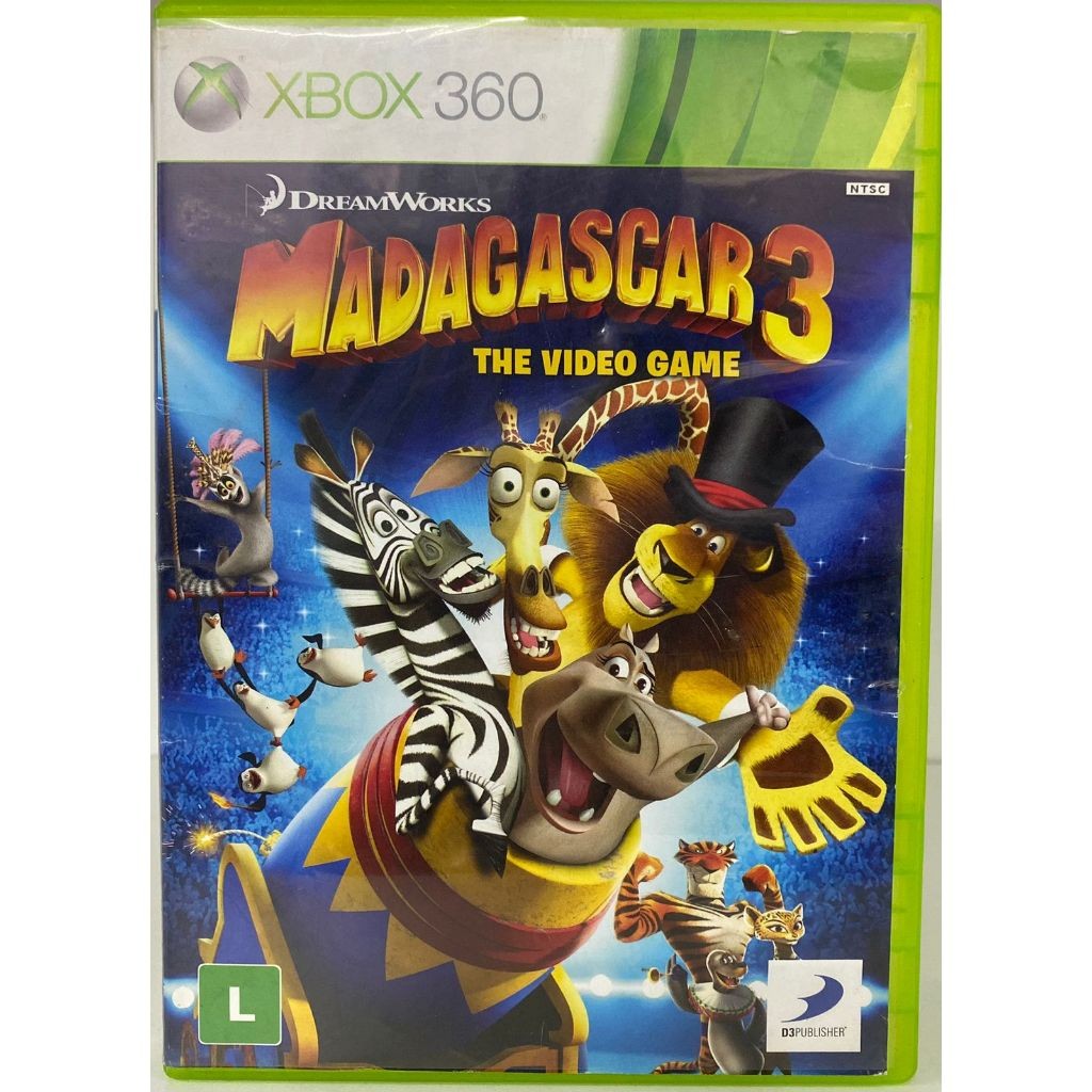 Madagascar 3 the video game - Xbox 360 - Original | Shopee Brasil