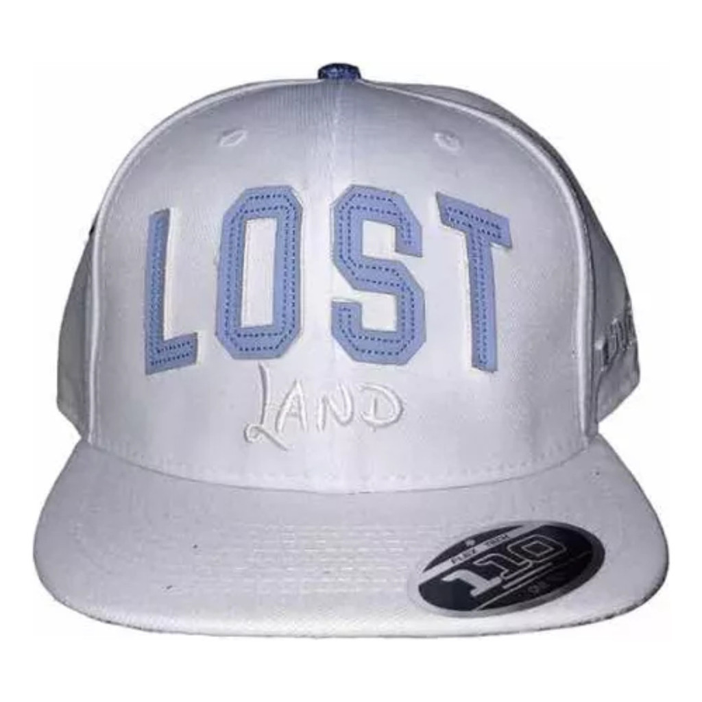 Kit 2 Boné Lost Land Branco Premium Aba Reta Fitão | Shopee Brasil