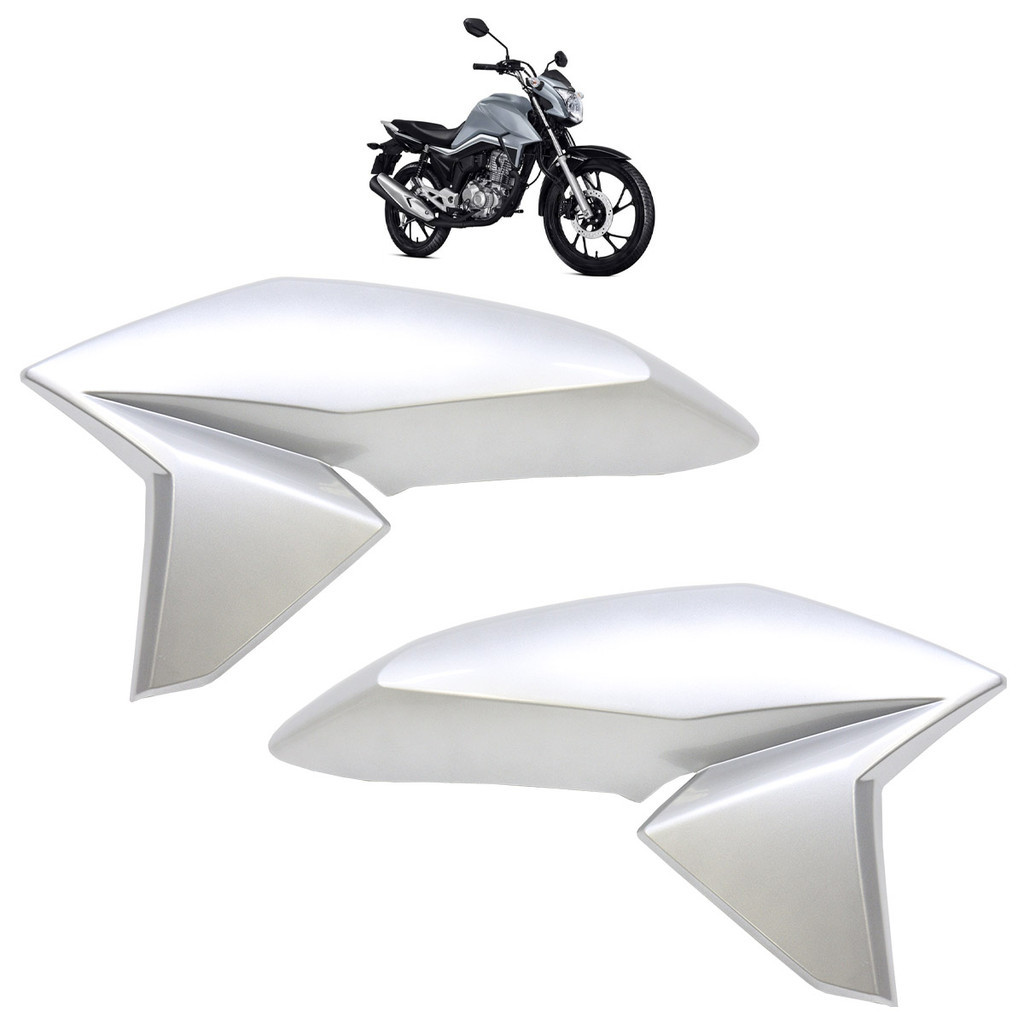 Par Entrada Ar Tanque CG 160 Titan 2019 Prata Force Metálico Liso ...