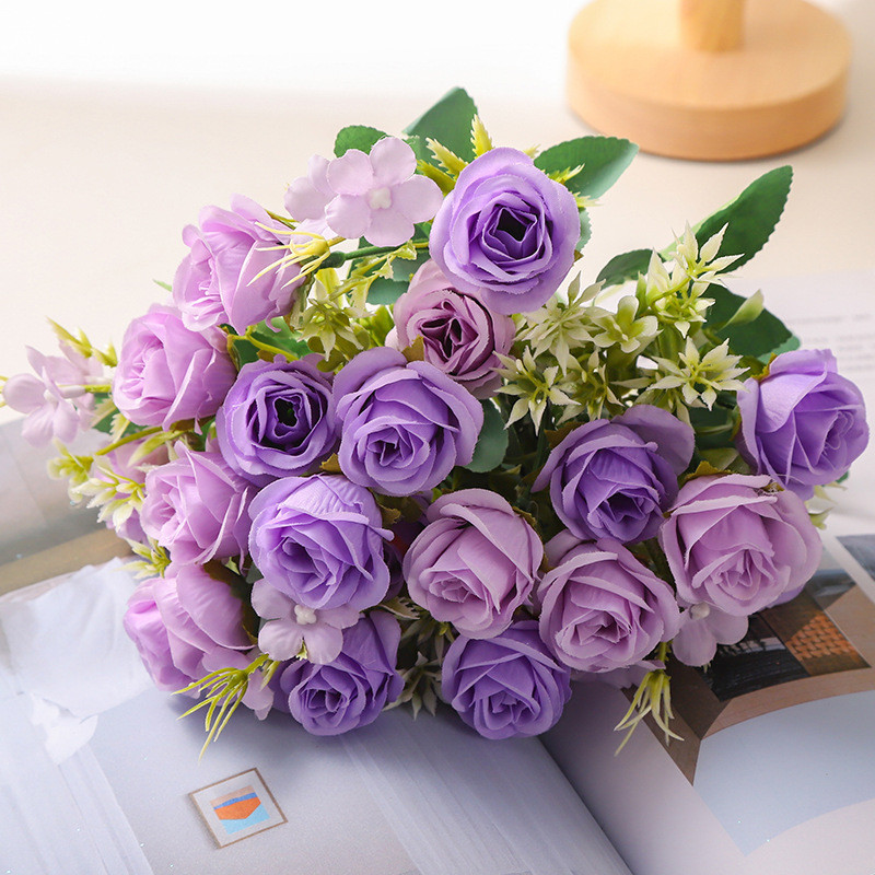 FSGJ Bouquet Artificial De Rosas Com 10 Flores Para Decoração De ...